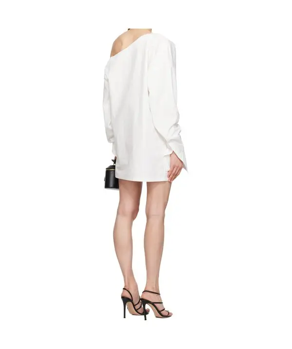 Balmain Off-the-shoulder Open-neck Dress