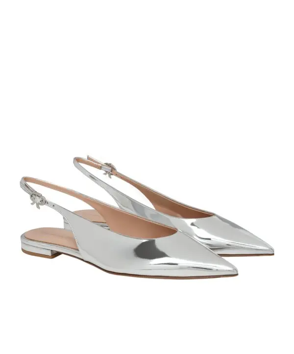 GIANVITO ROSSI Robbie Slingback Pointed Toe Ballet Flats