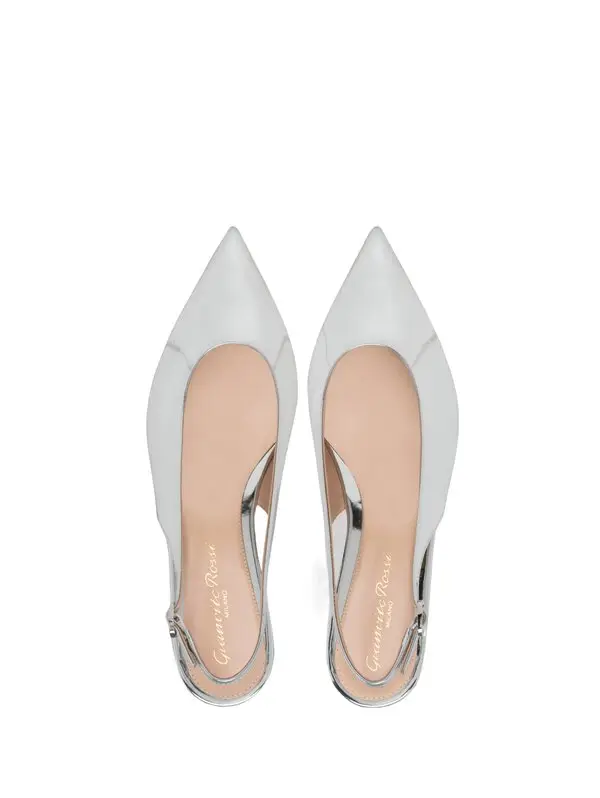 GIANVITO ROSSI Robbie Slingback Pointed Toe Ballet Flats