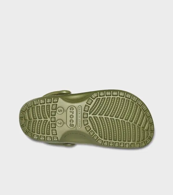 CROCS Round-toe Clogs With Ventilated Front And Heel Strap - Green