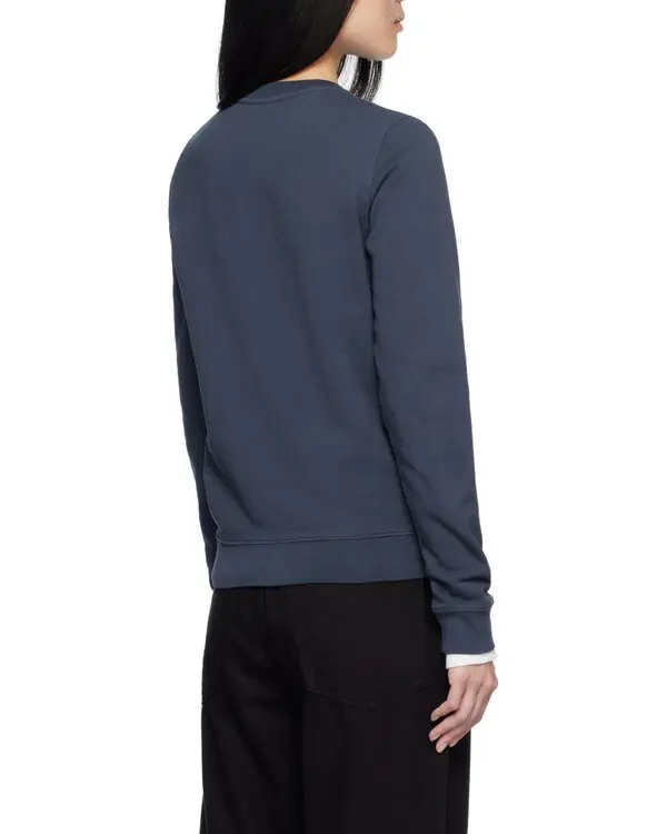 Maison Kitsuné Crewneck Sweatshirt With Fox Head Patch - Blue