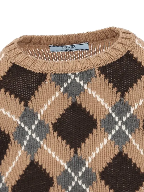 Prada Argyle Crewneck Jumper