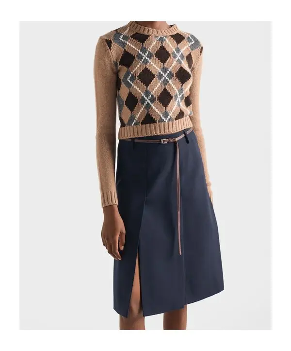 Prada Argyle Crewneck Jumper
