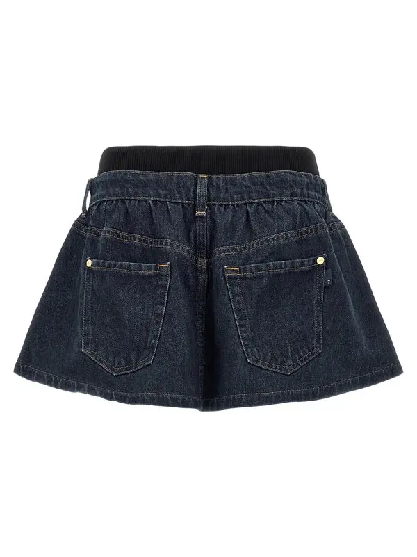7 For All Mankind Five-pocket Denim Mini Skirt