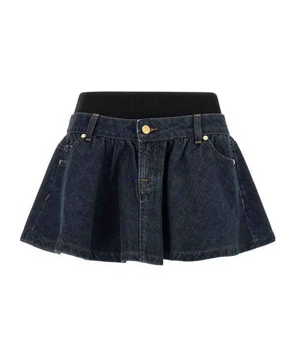 7 For All Mankind Five-pocket Denim Mini Skirt - Blue