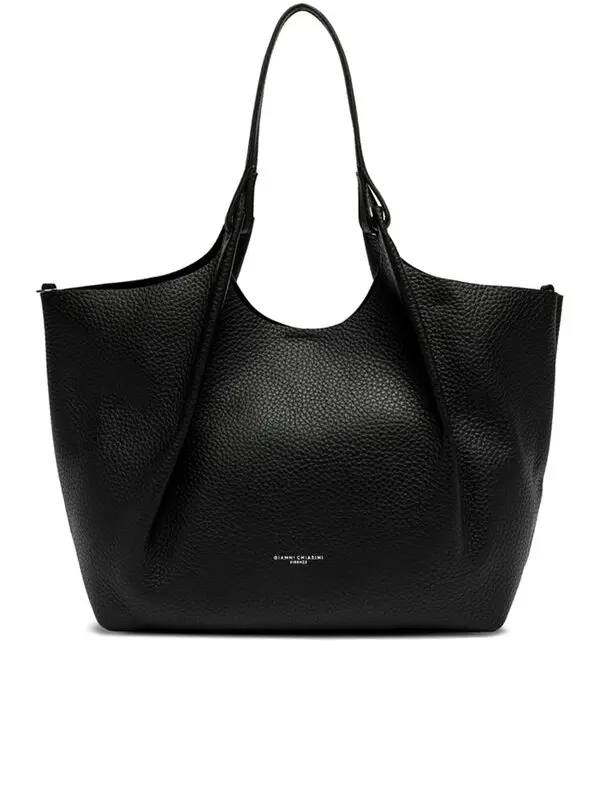 GIANNI CHIARINI Dua Textured Leather Tote Bag - Black