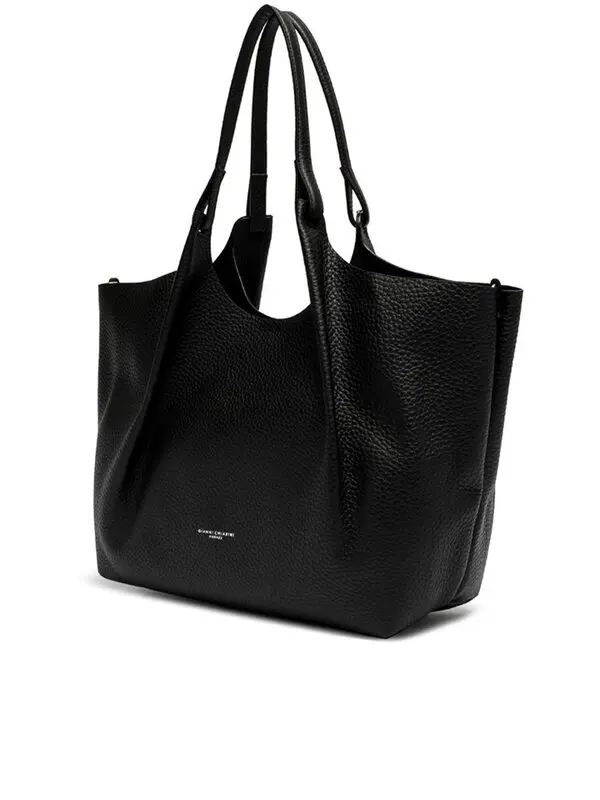GIANNI CHIARINI Dua Textured Leather Tote Bag - Black