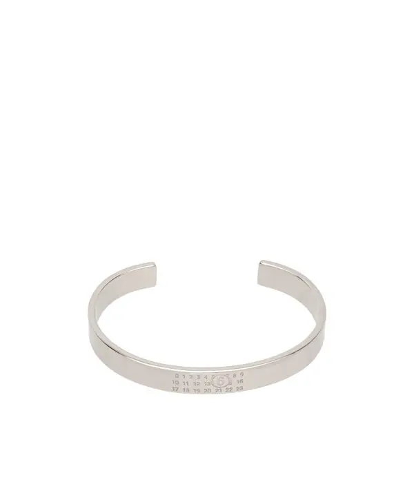 MAISON MARGIELA Engraved Cuff Bracelet - White