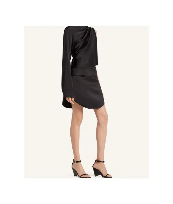 COURREGES Satin Mini Skirt