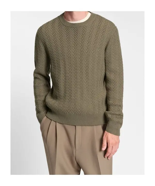 Hugo Boss H-hitalo Herringbone Knitted Sweater - Green