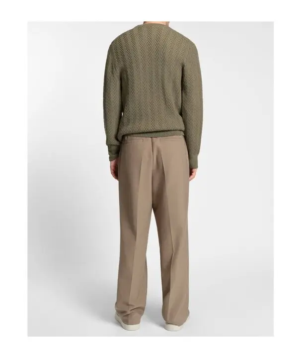 Hugo Boss H-hitalo Herringbone Knitted Sweater - Green