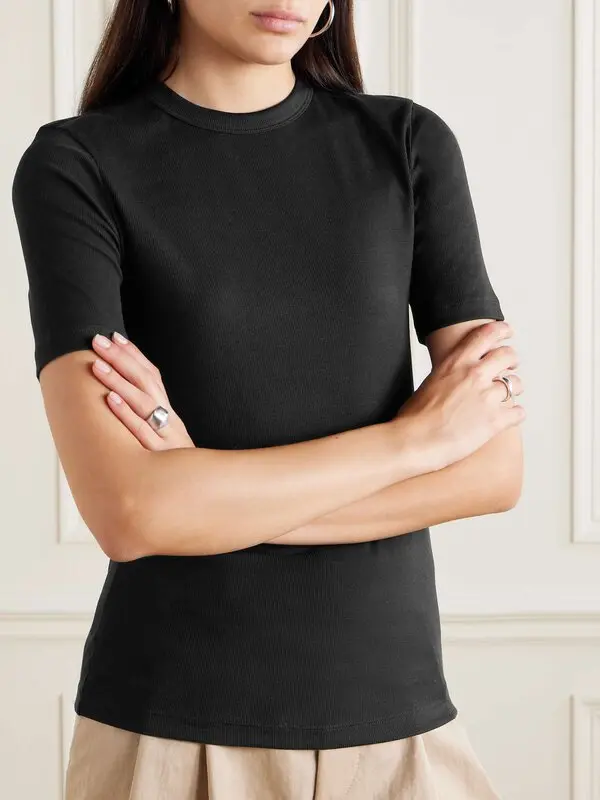 TOTEME Ribbed Cotton T-shirt