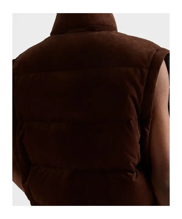Prada Triangle-logo Button-up Down Jacket - Cocoa Brown