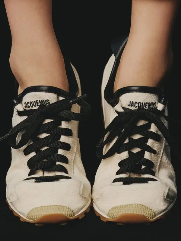 Jacquemus Low-top Canvas And Leather Sneakers - White