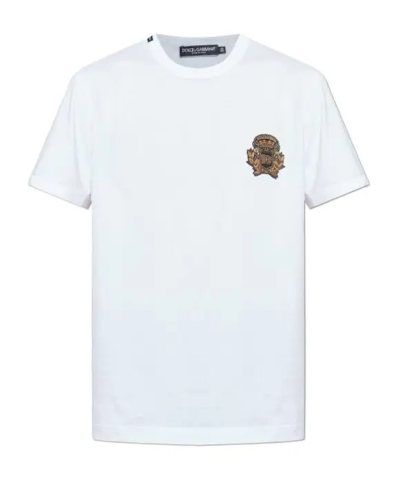 Dolce & Gabbana Dolce Gabbana Logo Patch Crewneck T-shirt - White