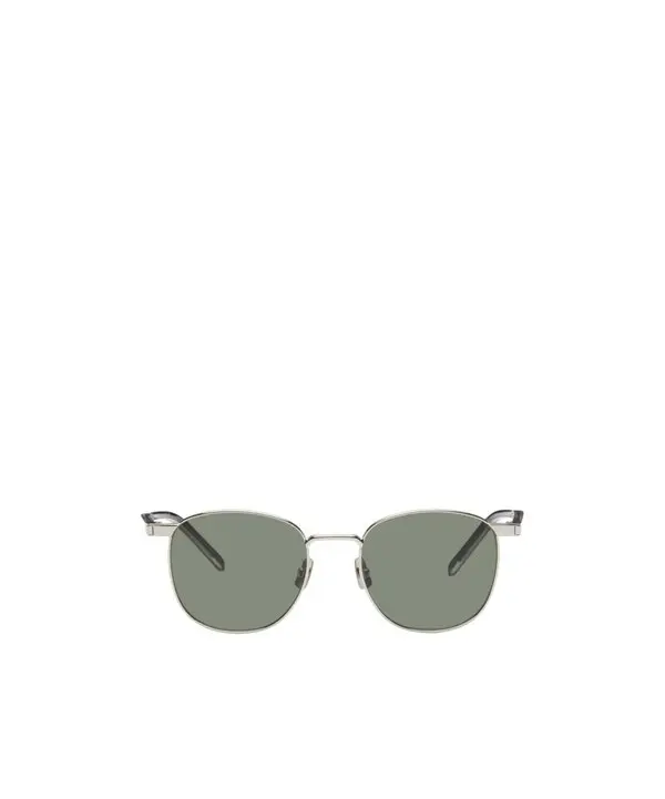 Saint Laurent Round Frame Sunglasses - Silver/black