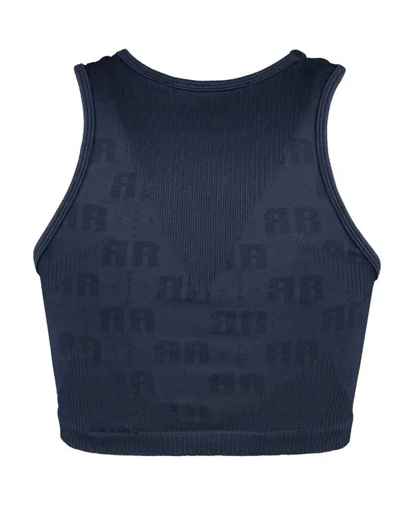 ROTATE BY BIRGER CHRISTENSEN Sleeveless Cropped Jersey Top - Black