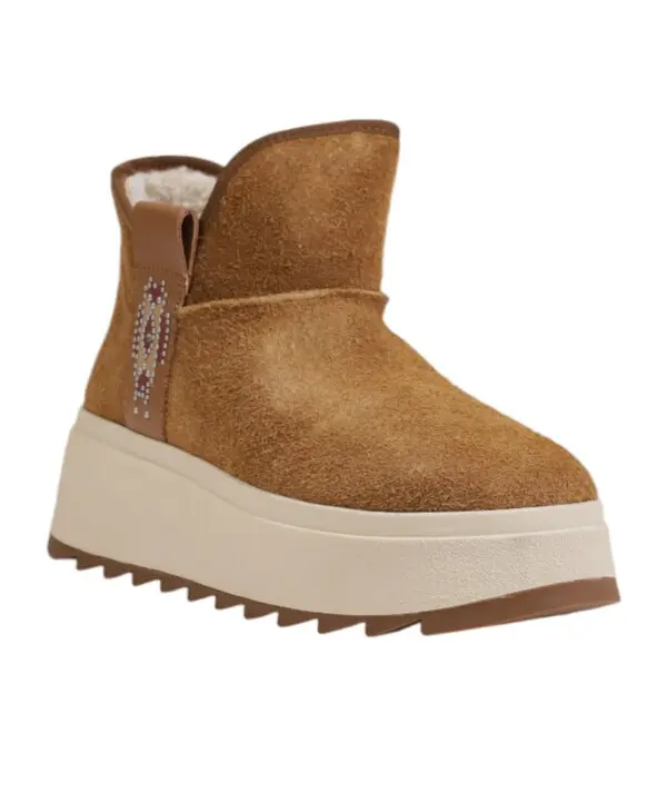 Ash Round-toe Pull-on Ankle Boots