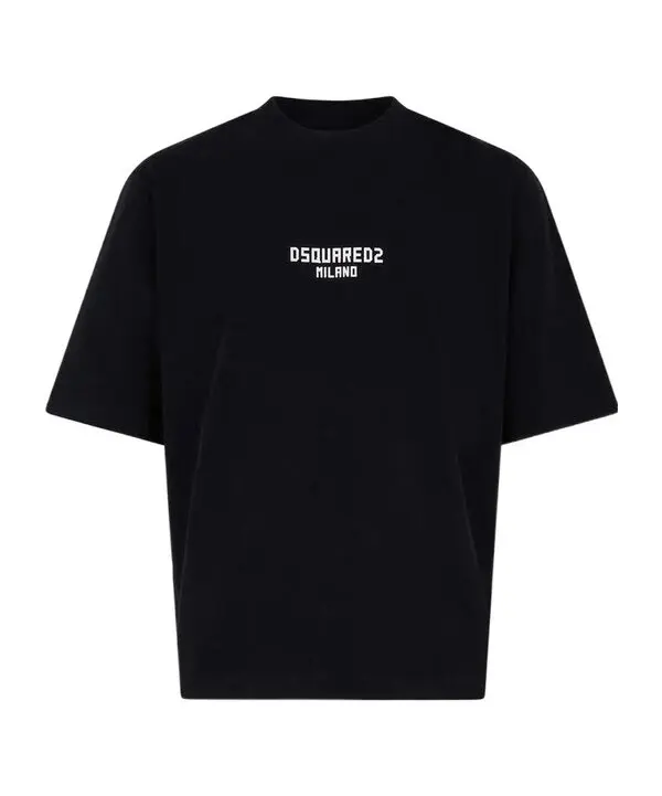 Dsquared2 Logo Printed Crewneck T-shirt - Black