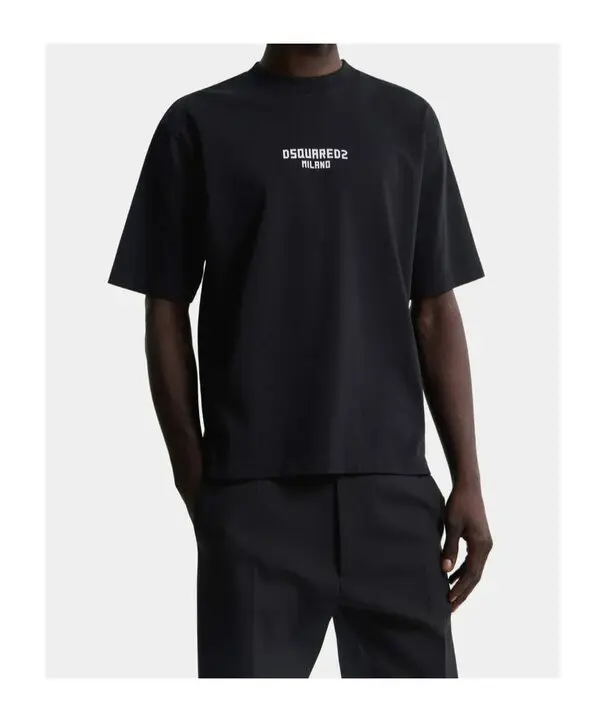 Dsquared2 Logo Printed Crewneck T-shirt - Black
