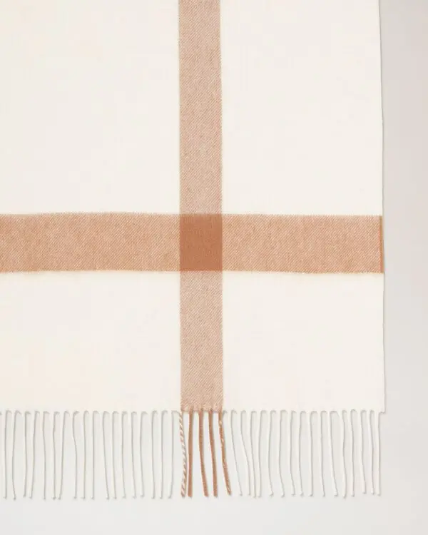 Mulberry Large Check Scarf - Nude
