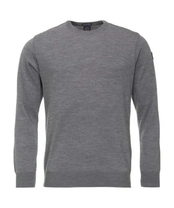 PAUL  SHARK Paul & Shark Logo Patch Crew Neck Jumper