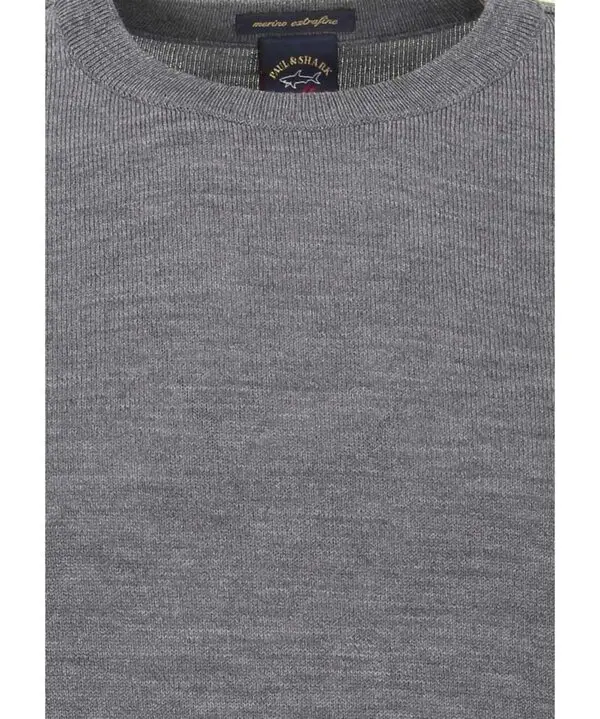 PAUL  SHARK Paul & Shark Logo Patch Crew Neck Jumper