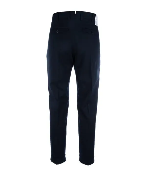 PT TORINO Rebel Turn-up Hem Tapered Trousers - Black