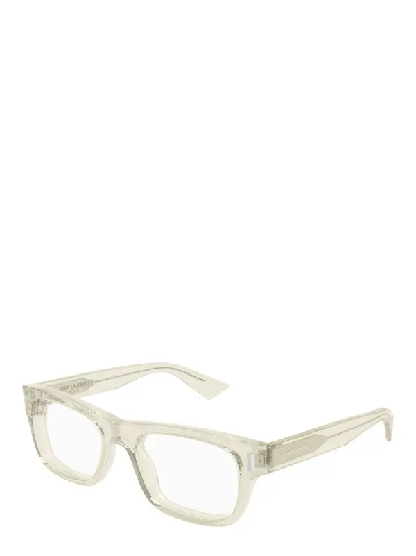 Saint Laurent Full Frame Plain Mirror Eyeglasses - Nude