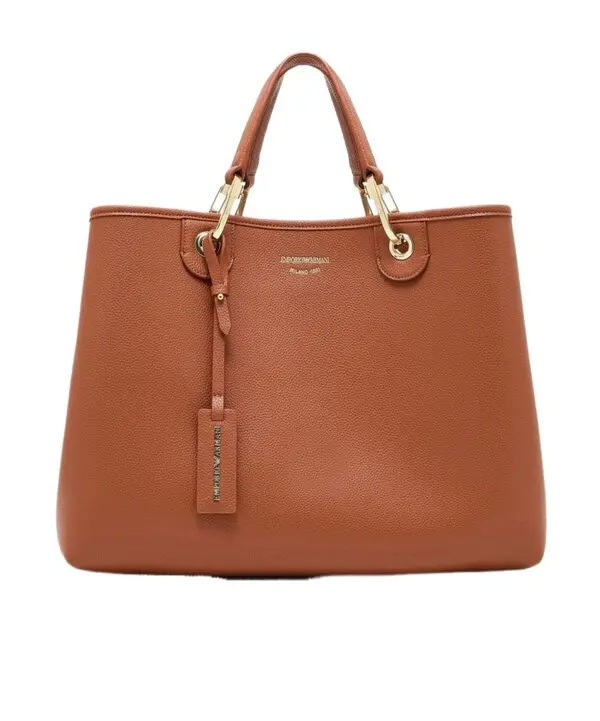 Emporio Armani Logo Shopper Bag - Brown
