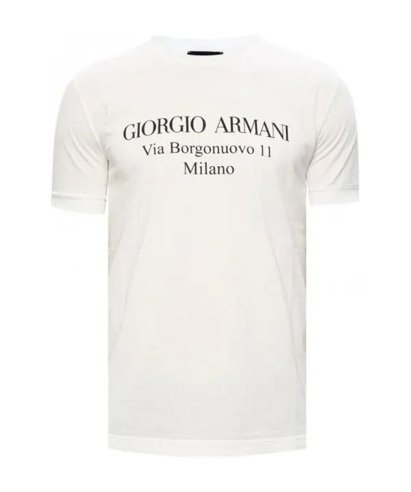 Giorgio Armani Logo Printed Crewneck T-shirt - No