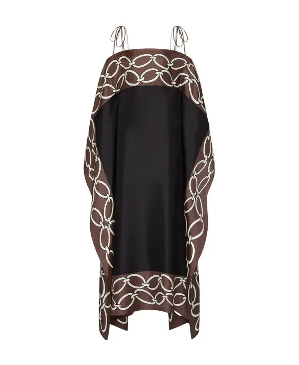 Valentino Garavani Chain Print Twill Maxi Dress