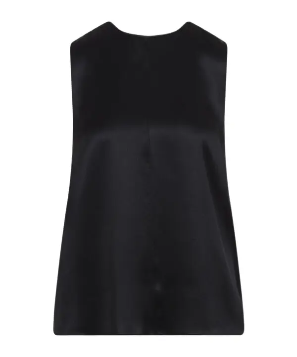 TOM FORD Sleeveless Satin Top With Keyhole Buckle