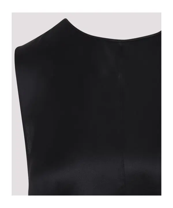 TOM FORD Sleeveless Satin Top With Keyhole Buckle