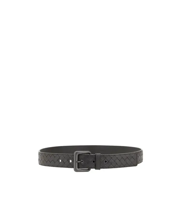 Bottega Veneta Intrecciato Buckle Belt - Brown