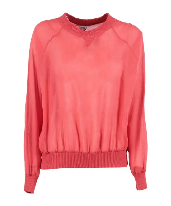 Aspesi Garment-dyed Voile Blouse - Red