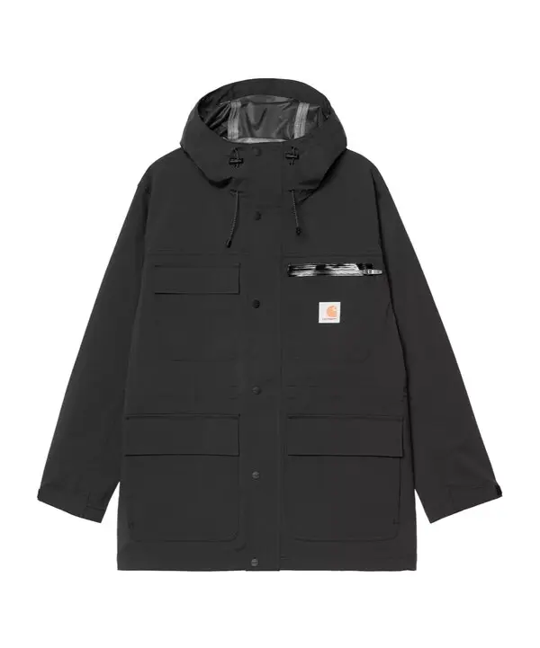 Carhartt Work In Progress Bowden Hooded Raincoat - Black