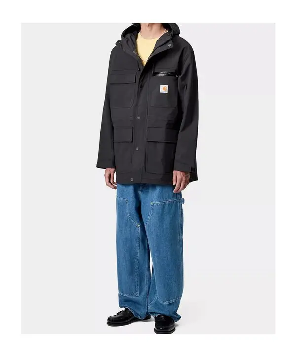 Carhartt Work In Progress Bowden Hooded Raincoat - Black