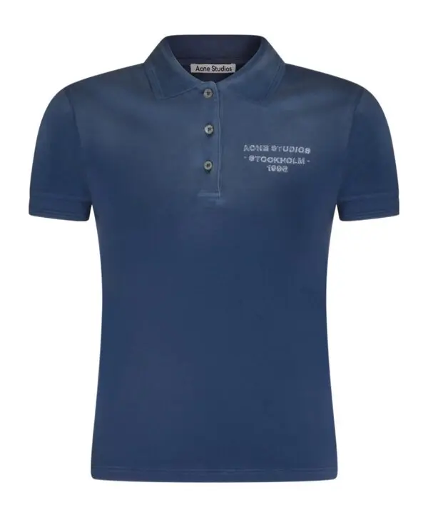 Acne Studios Sprayed Polo T-shirt - Dark Navy