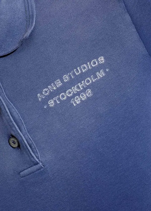 Acne Studios Sprayed Polo T-shirt - Dark Navy
