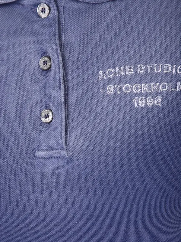 Acne Studios Sprayed Polo T-shirt - Dark Navy