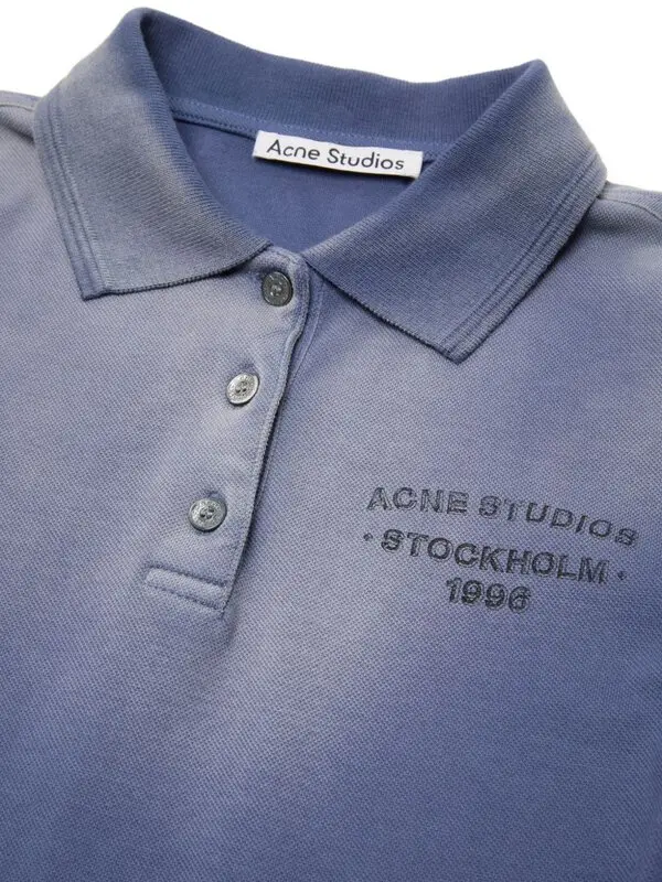 Acne Studios Sprayed Polo T-shirt - Navy Blue