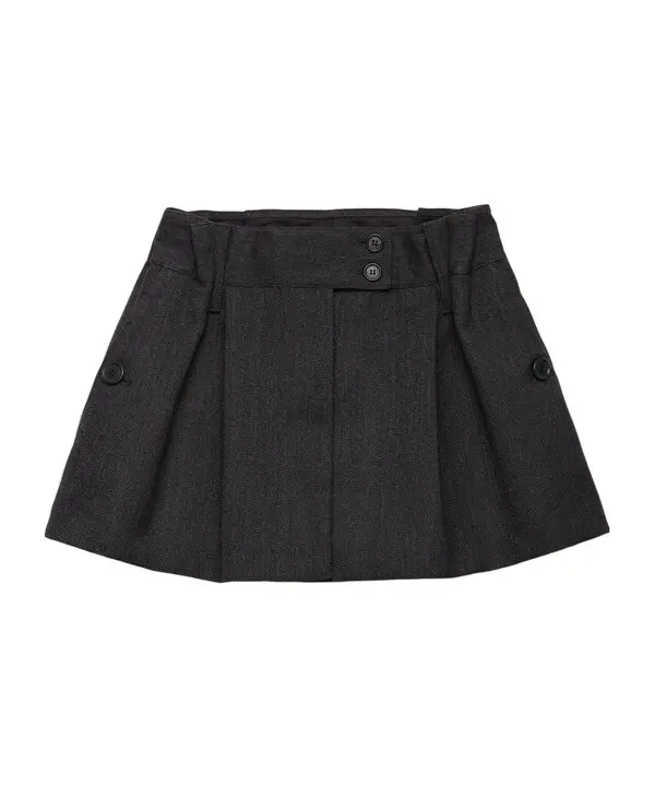 Prada Checked Mini Skirt - Anthracite Grey