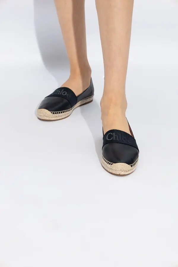 Chloé Piia Embroidered Logo Espadrilles