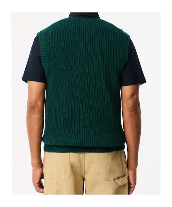 Lacoste Sleeveless V-neck Wool Vest