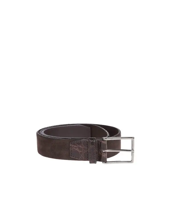 ORTIGNI Suede Belt - Black