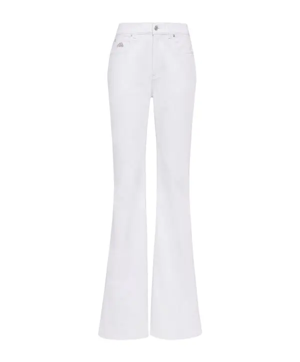 Alexander McQueen Logo Patch Flared Jeans - White