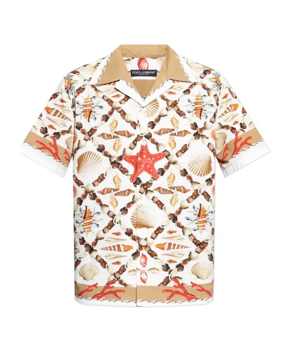 Dolce & Gabbana Dolce Gabbana Shell Printed Hawaii Poplin Shirt