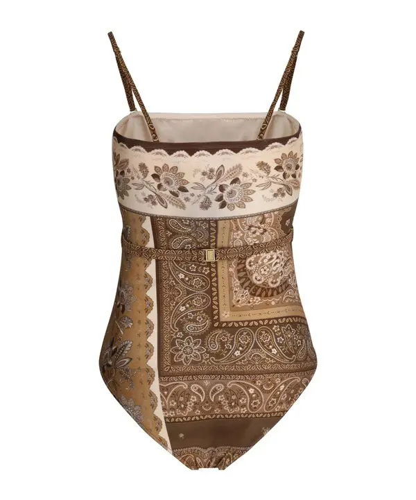 Zimmermann Lucky Bandeau One Piece Swimsuit