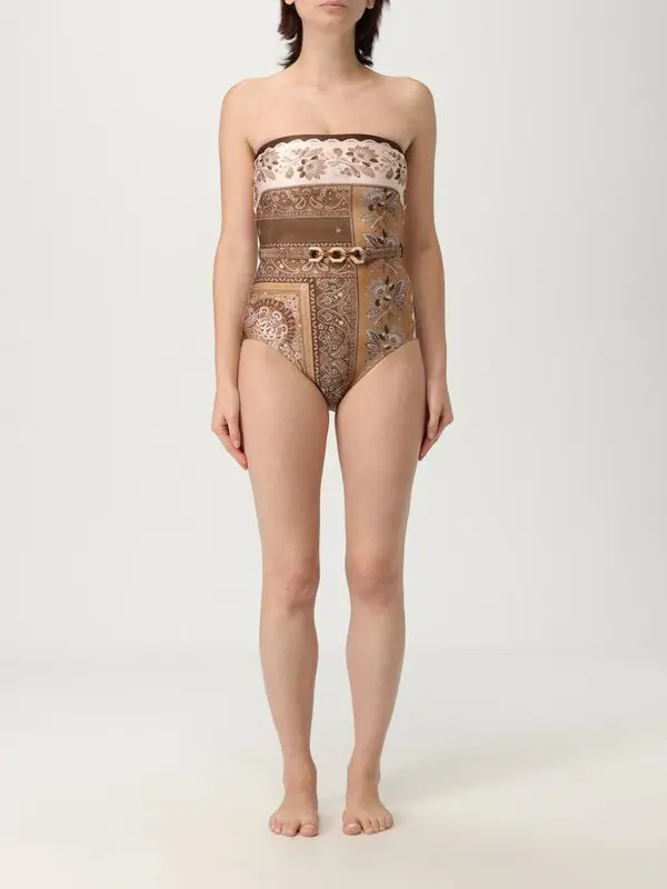 Zimmermann Lucky Bandeau One Piece Swimsuit